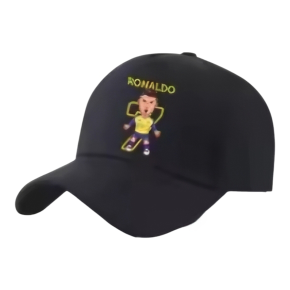Accessories | Cartoon Cristiano Ronaldo Black Baseball Cap | Poshmark